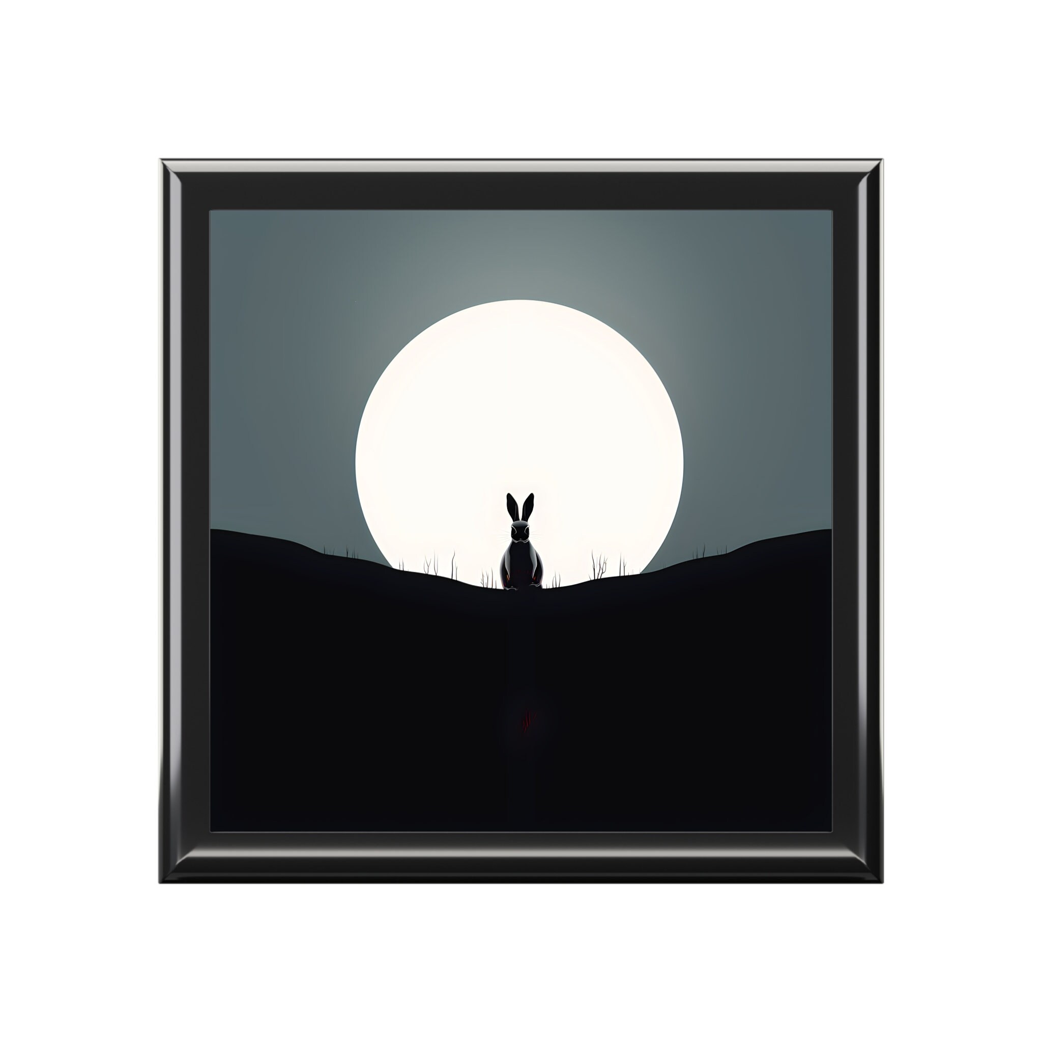 Full Moon Bunny Rabbit Art Print Gift and Jewelry Box - Etsy