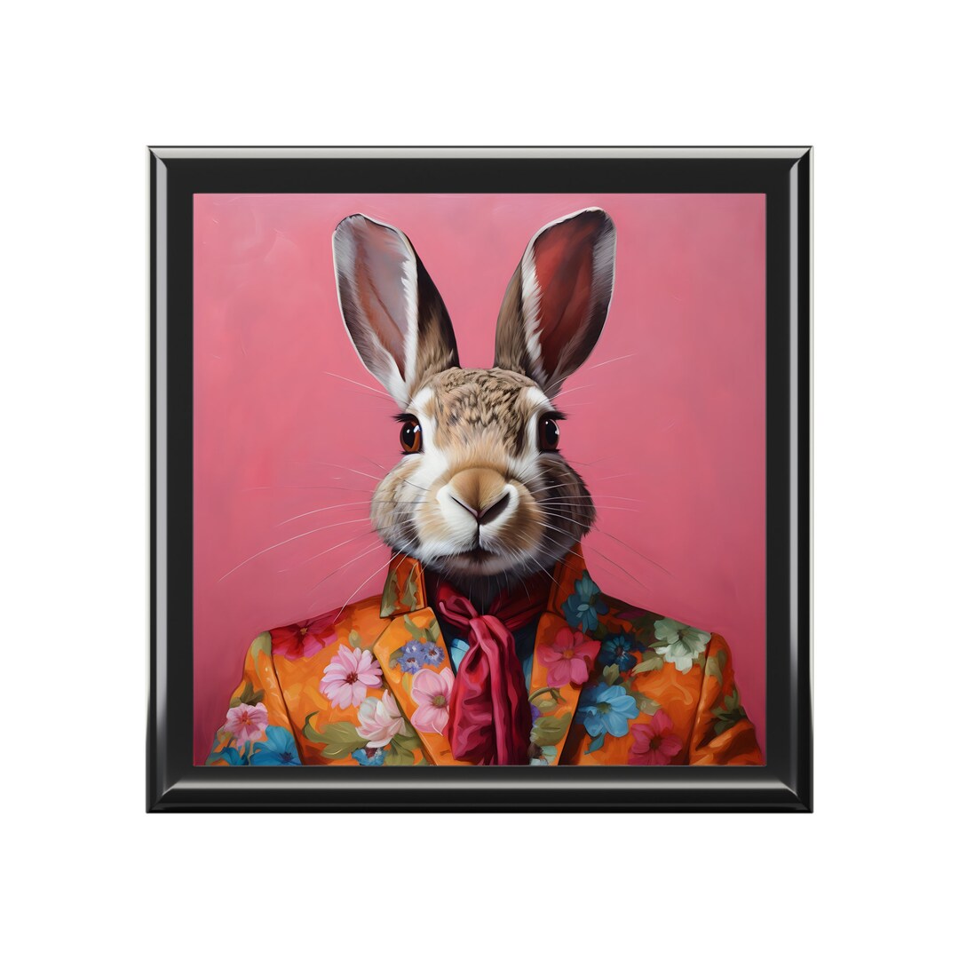 The Dandy Bunny Rabbit Art Print Gift and Jewelry Box - Etsy