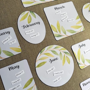 Olive Leaf Classroom Birthday Display | Editable & Printable Teacher ...