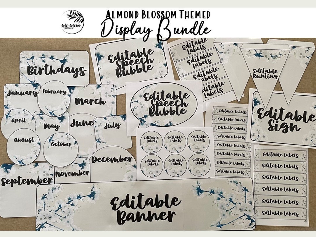 Almond Blossom Classroom Display Bundle - Etsy
