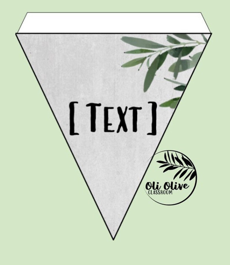 Olive Leaf Classroom Display Editable Bunting Flags - Etsy Australia