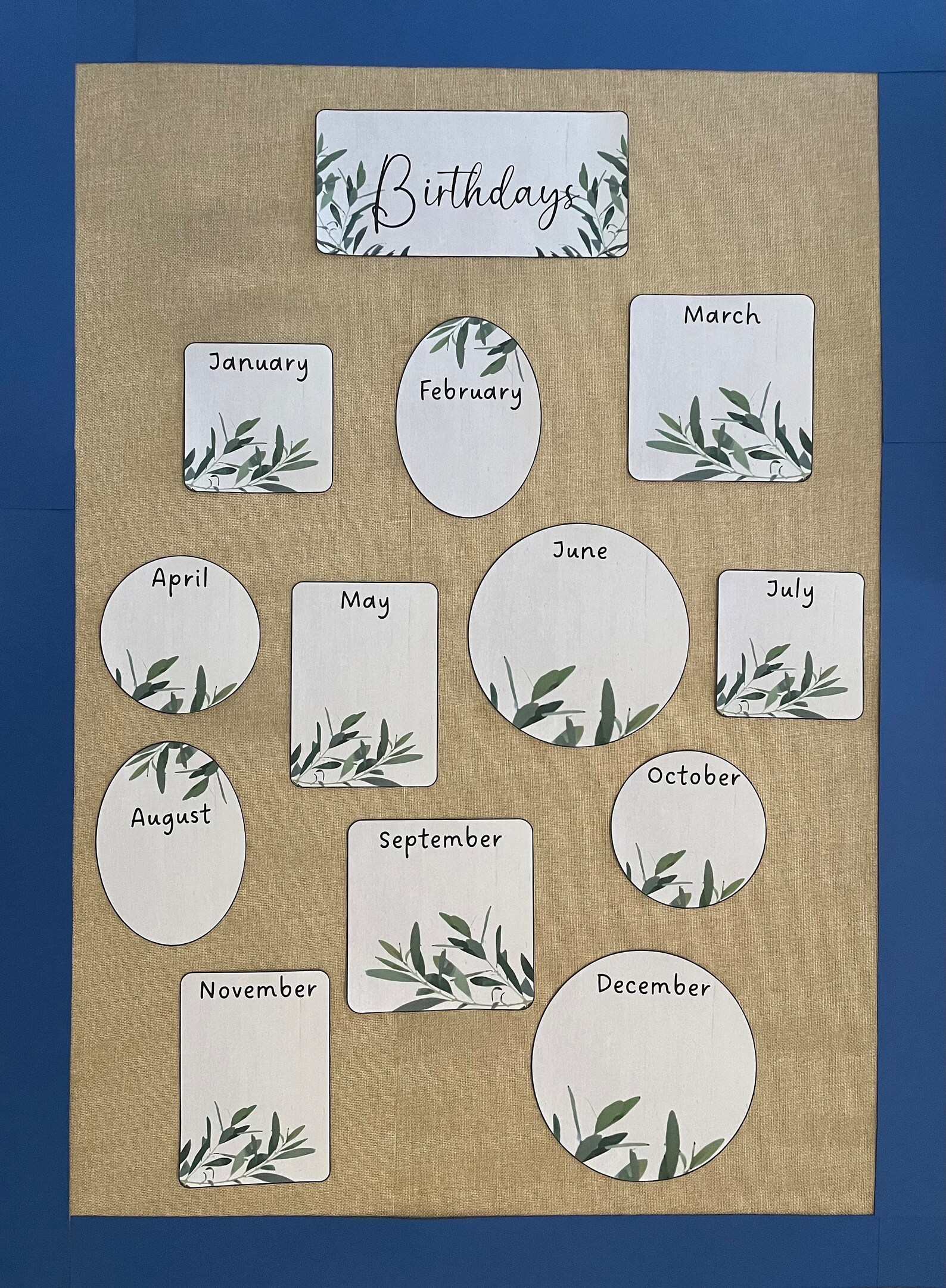 Olive Leaf Classroom Birthday Display - Etsy