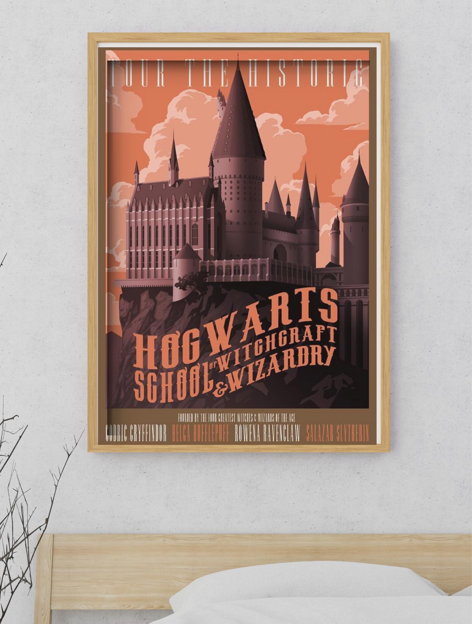 Wizard Travel Poster Set, Magical Witchcraft School Poster, Vintage ...