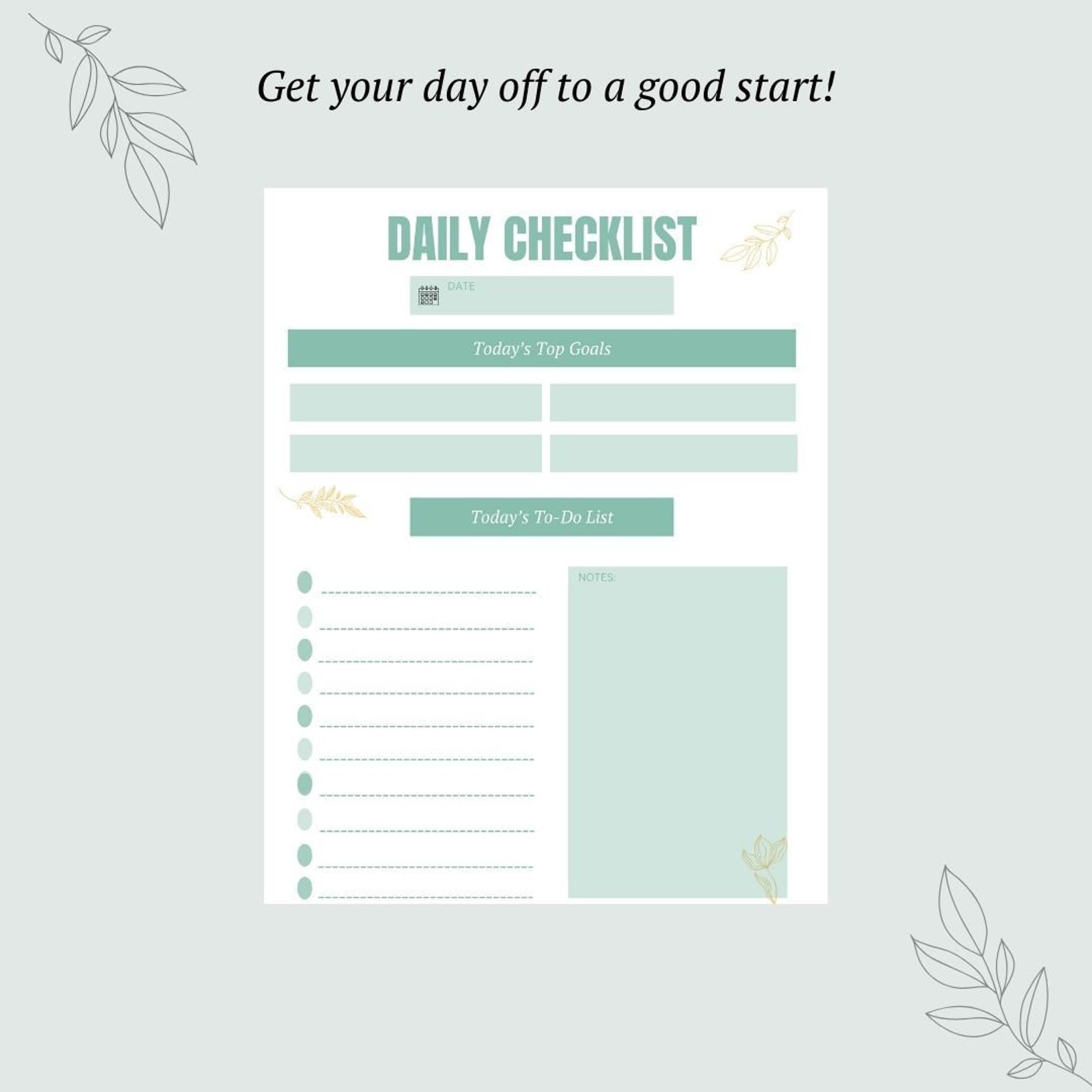 Blank Checklist Editable Printable PDF A4 & A5, Customizable Checklist ...