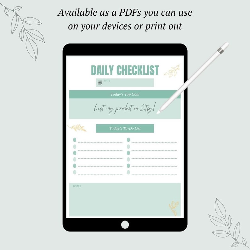 Blank Checklist Editable Printable PDF A4 & A5, Customizable Checklist ...