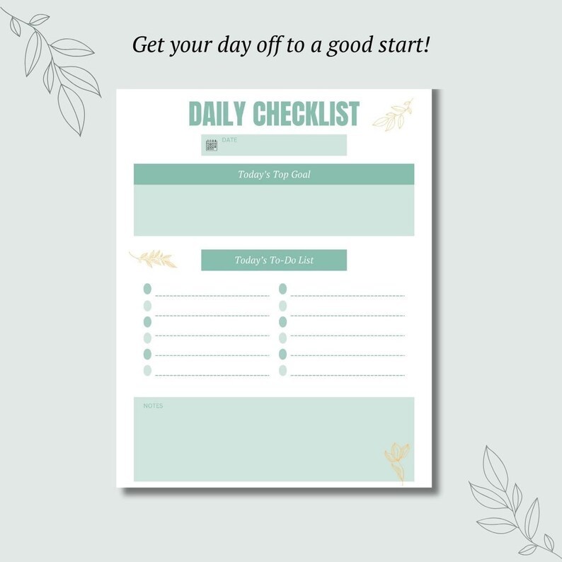 Blank Checklist Editable Printable PDF A4 & A5, Customizable Checklist ...