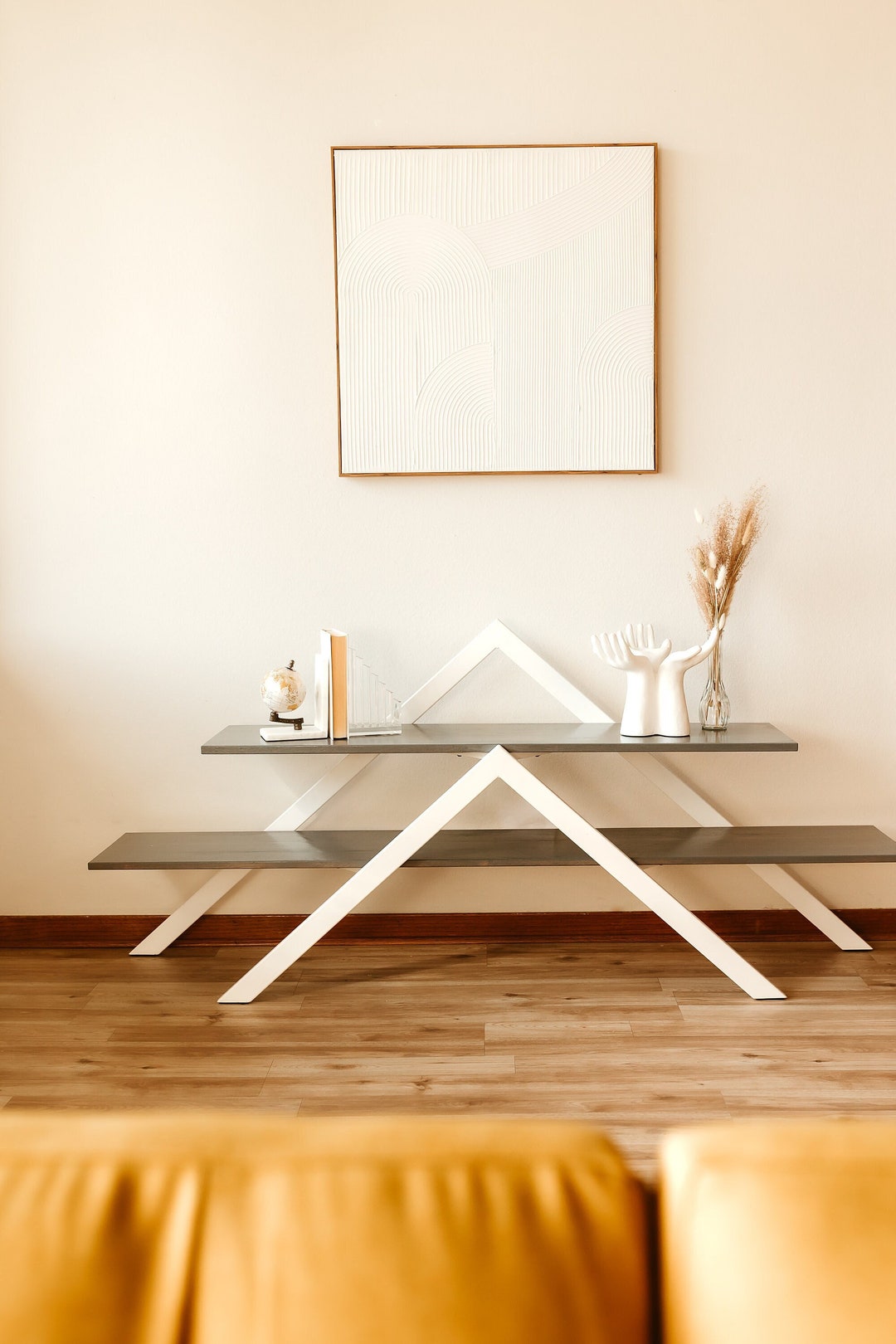 Custom Minimalist Media Table | Modern Industrial | Accent Table ...
