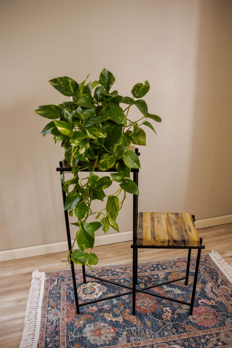 Handmade Plant Stand | 2-tier Plant Stand | Minimalist | Modern ...