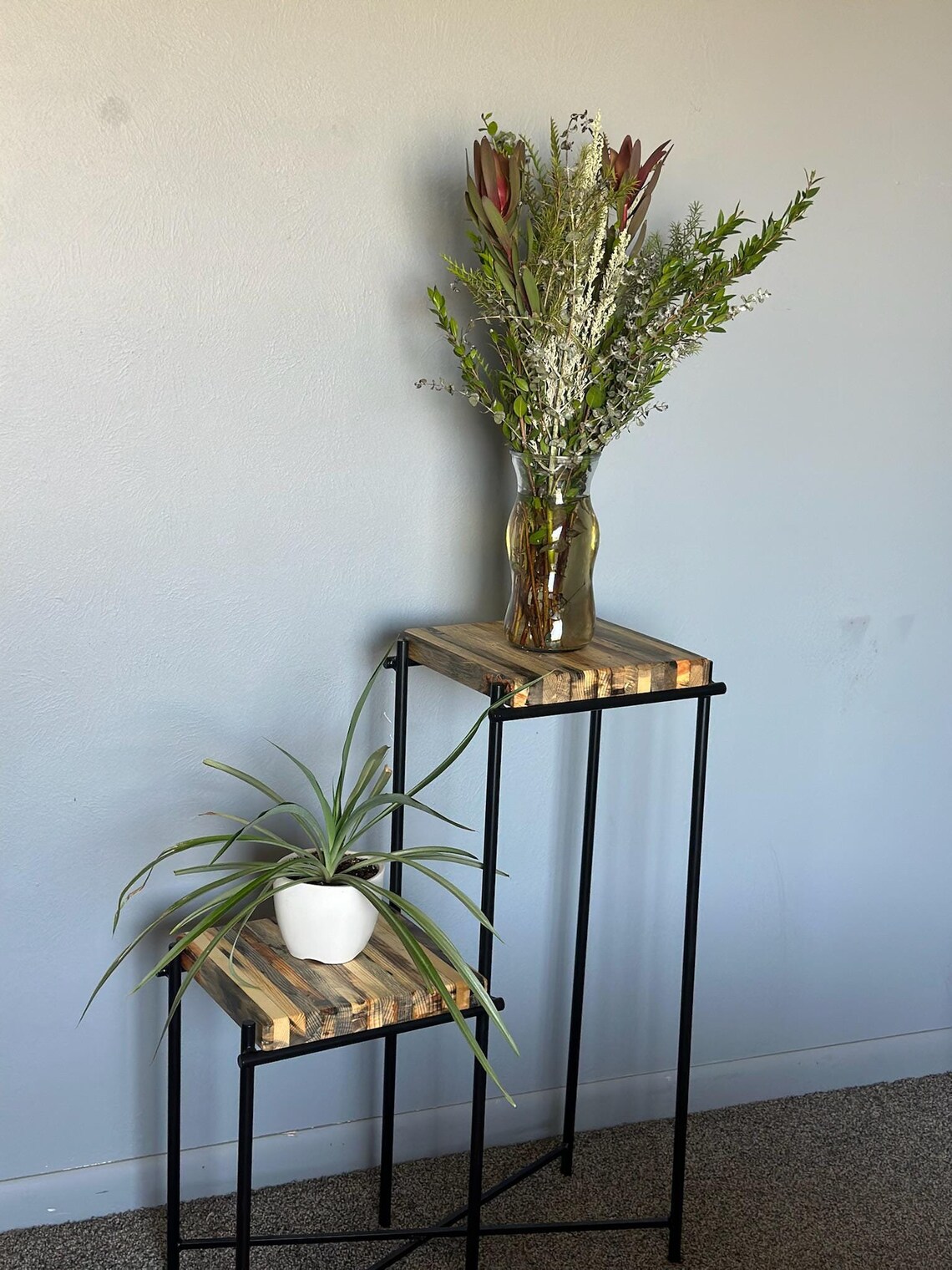 Handmade Plant Stand | 2-tier Plant Stand | Minimalist | Modern ...