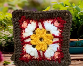 Crochet Picot Textured Granny Square Pattern - Etsy