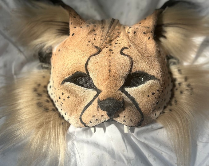 Fluffy Cheetah Mask - Etsy