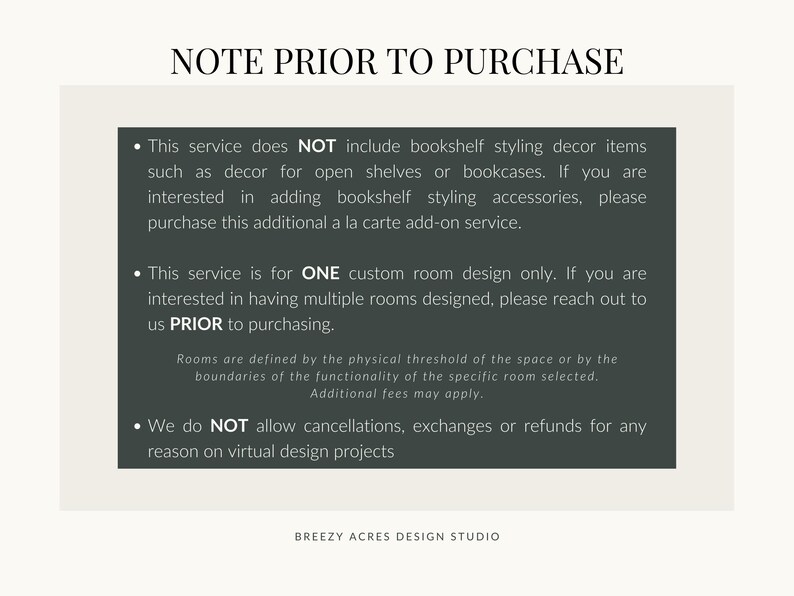 1 Room Custom Virtual Interior Design | Design Mood Board | E-design ...