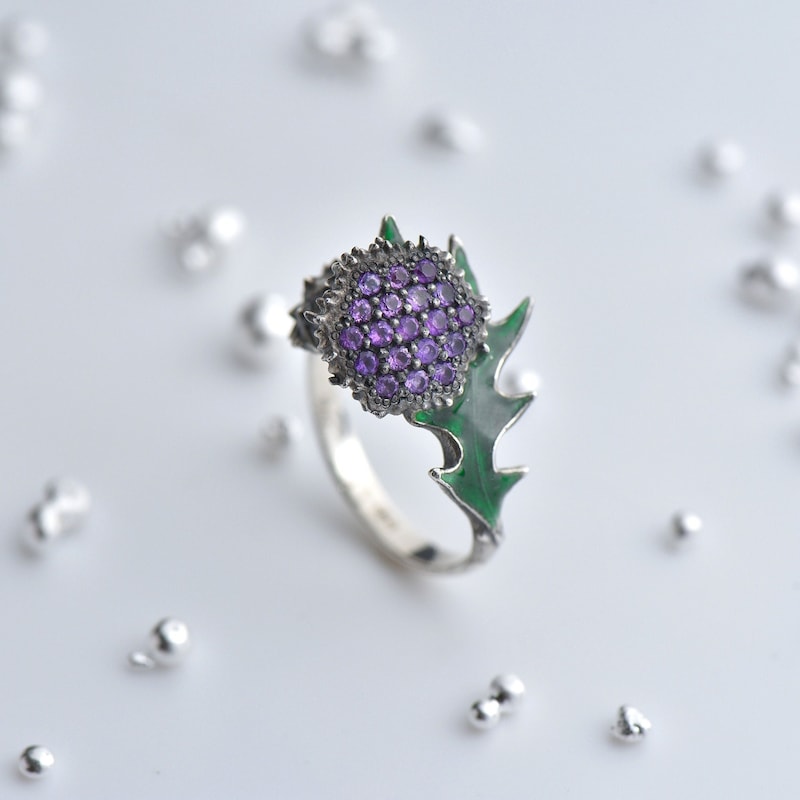 Thistle Ring - Etsy