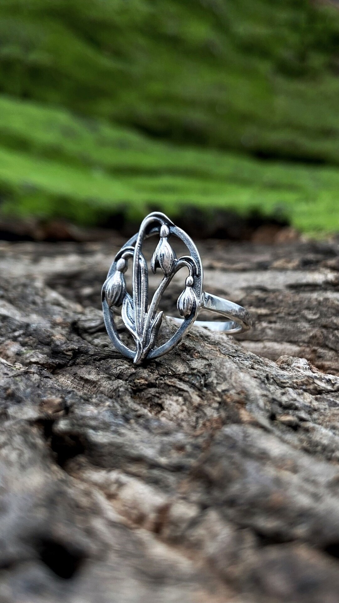 Handmade Sterling Silver Snowdrop Ring: Floral Jewelry - Etsy