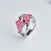 Handmade Sterling Silver Sakura Blossom Ring, Pink Enamel Floral ...