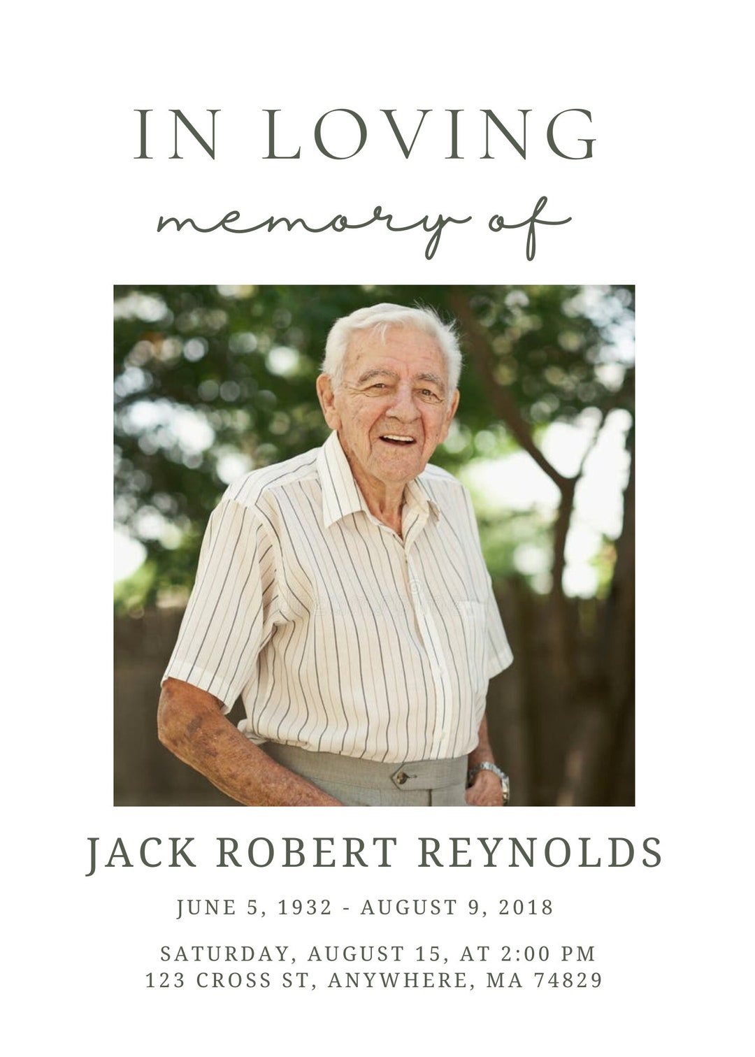 Funeral Bulletin, 5x7 Funeral Program, Editable Bulletin, Custom ...