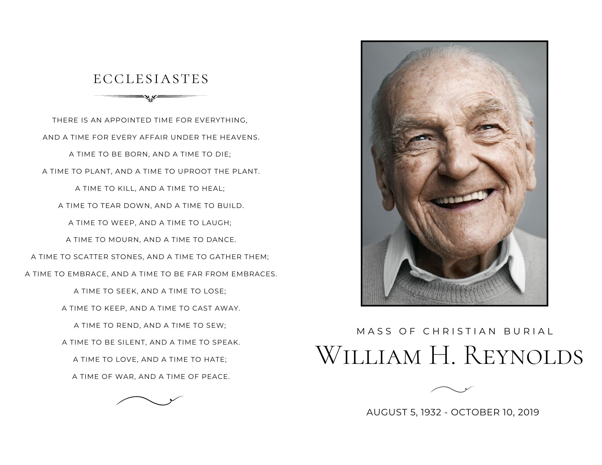 Funeral Bulletin, Funeral Program, Editable Bulletin, Custom Program ...