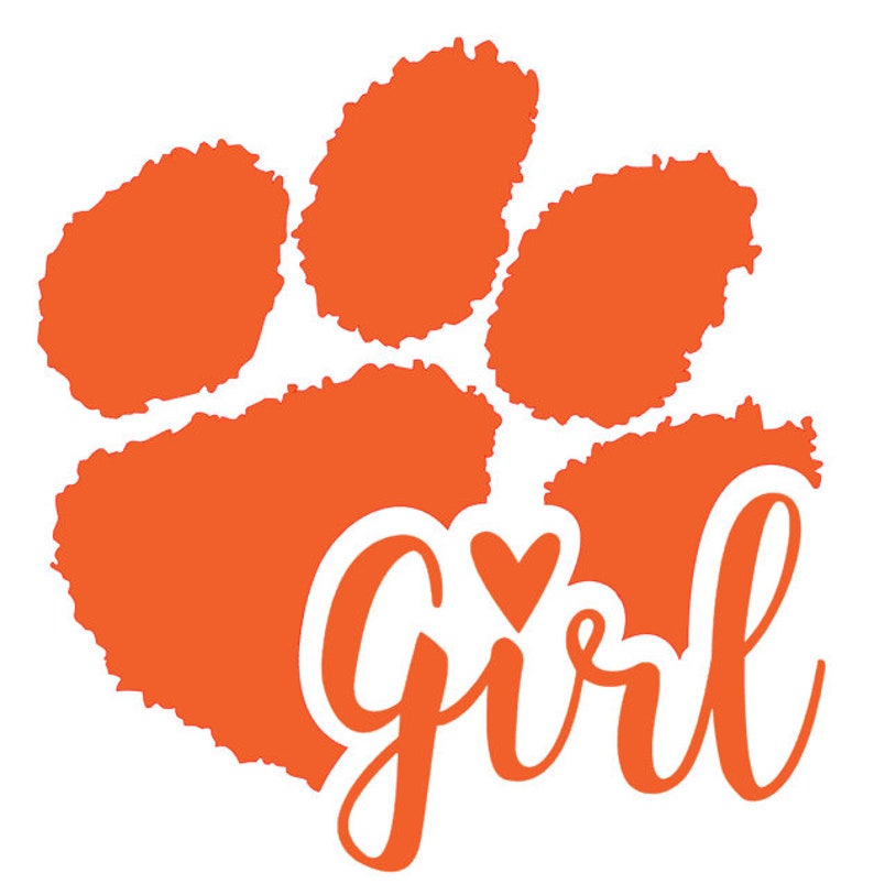 Clemson Girl Window Decal - Etsy