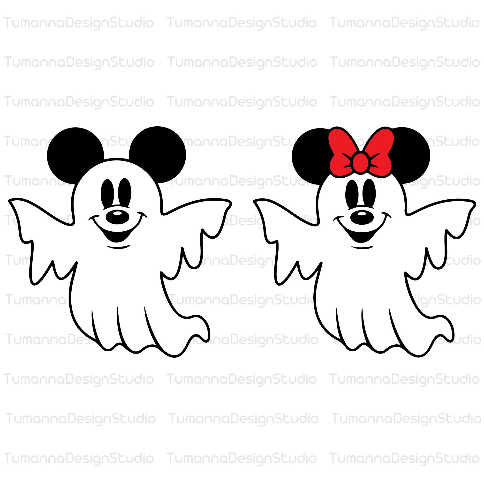 Mickey and Minnie Mouse SVG Halloween Ghost Svg Mickey Mouse - Etsy