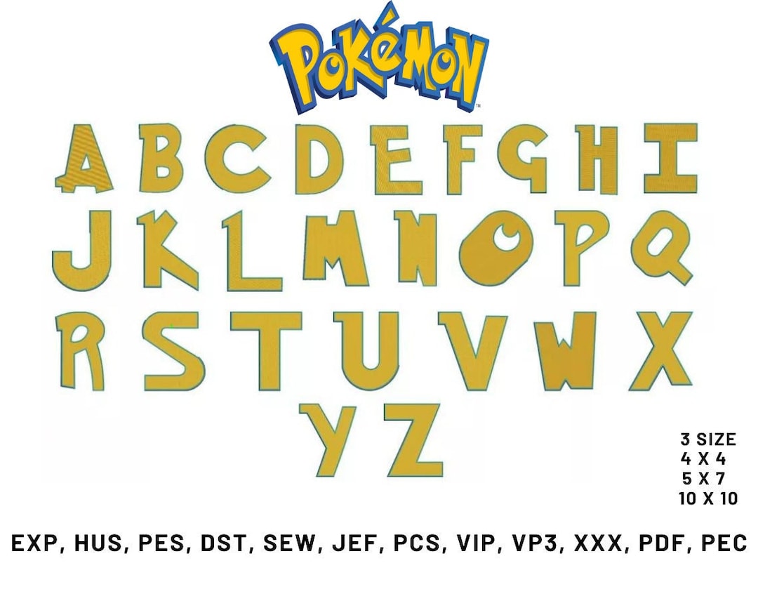 Pokemon Font Capital Letters Pokemon Alphabet Pokemon - Etsy