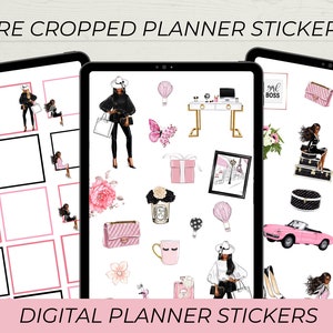 Pre Cropped Pretty in Pink Digital Planner Stickers - Etsy