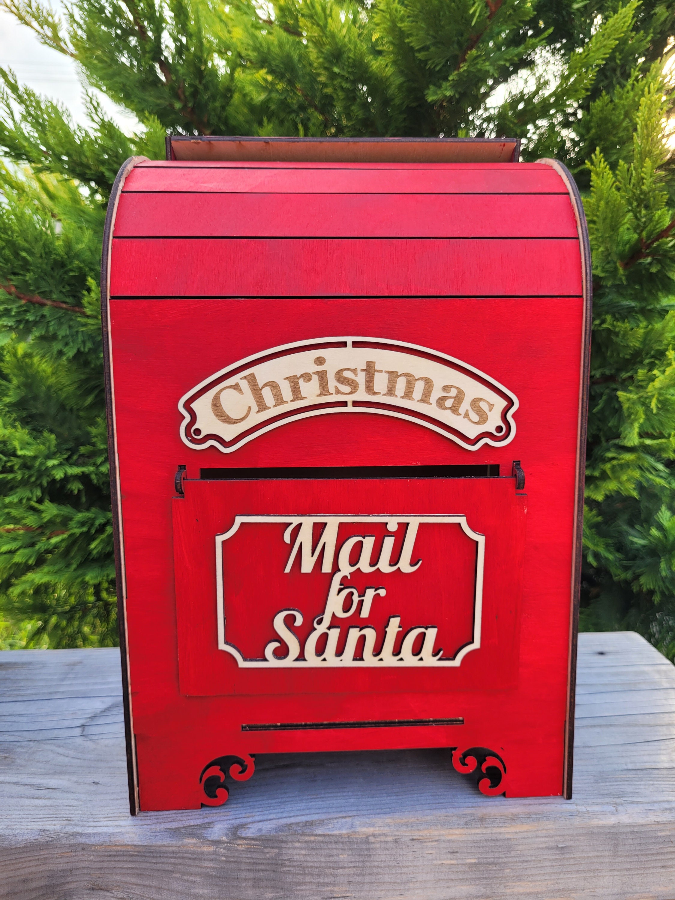 Santa Mailbox, Christmas Post Box, Santa Letter Box, Christmas Mailbox ...