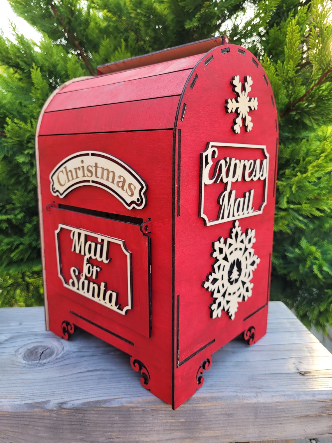 Santa Mailbox, Christmas Post Box, Santa Letter Box, Christmas Mailbox ...
