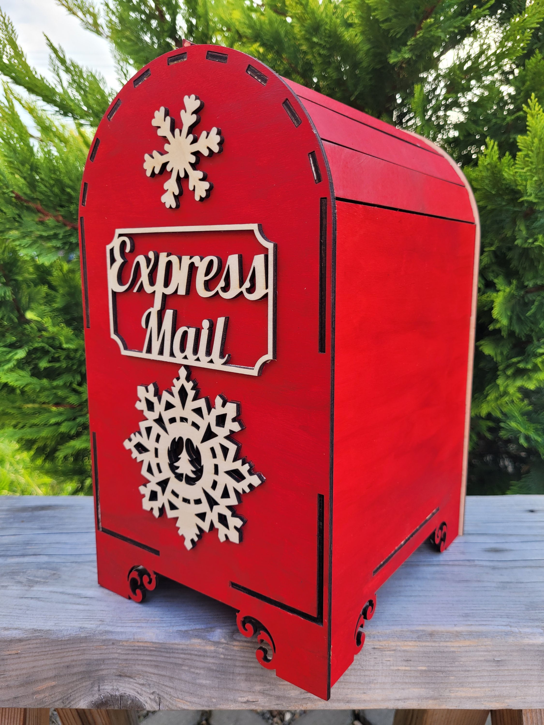 Santa Mailbox, Christmas Post Box, Santa Letter Box, Christmas Mailbox ...