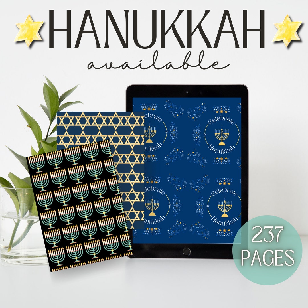Hanukkah Digital Paper 230 Hanukkah Gifts Hanukkah Cards - Etsy UK