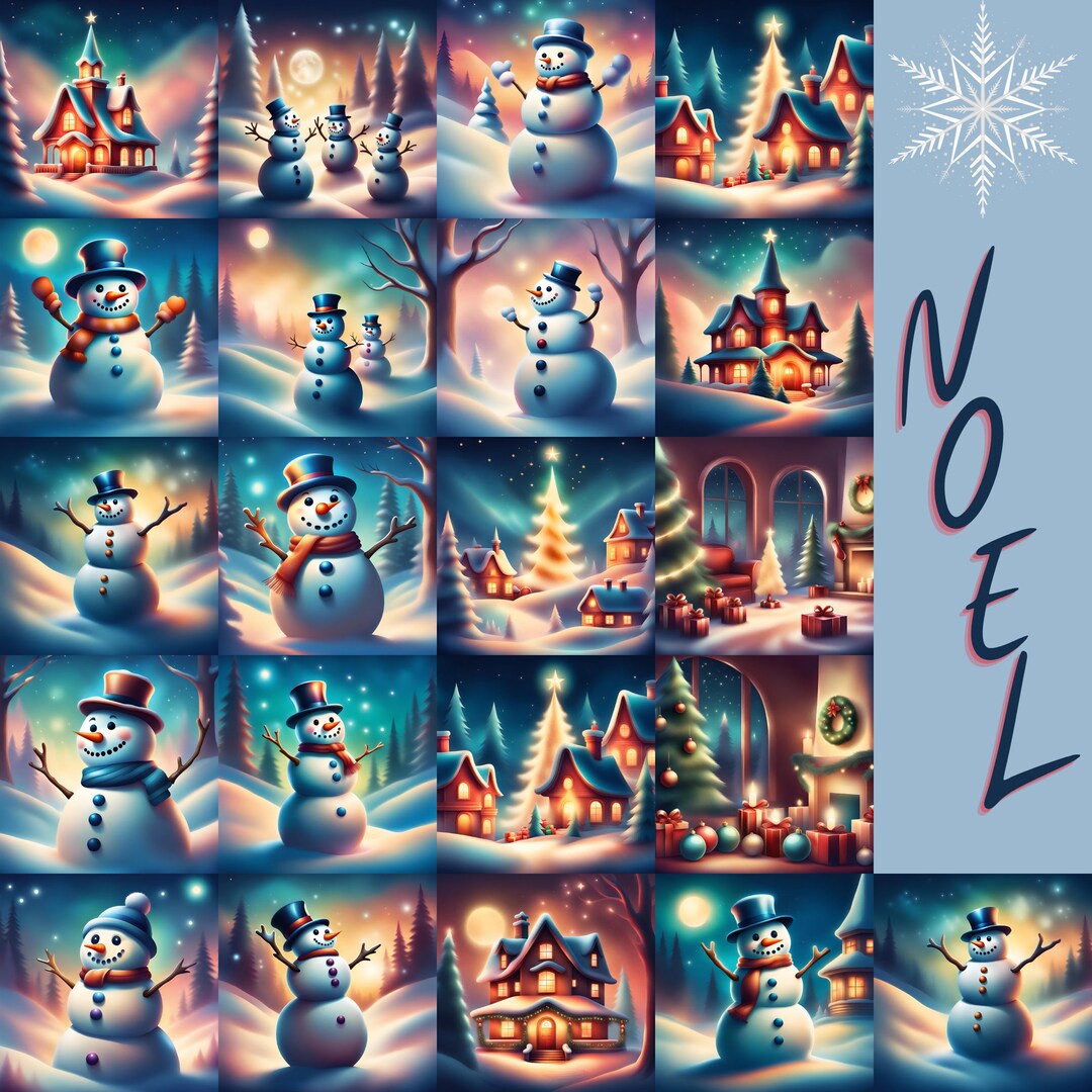 Christmas Digital Paper, Santa Claus Papers, Magical Christmas ...