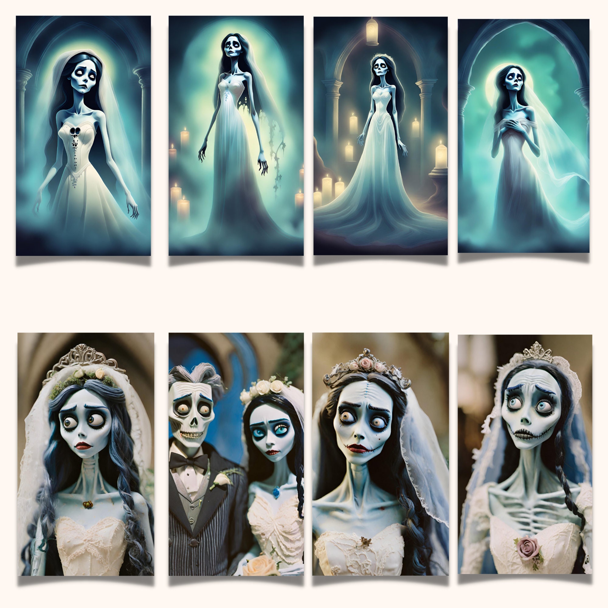 Corpse Bride Digital Papers 78, Wallpaper, PNG PDF JPG Scrapbook ...