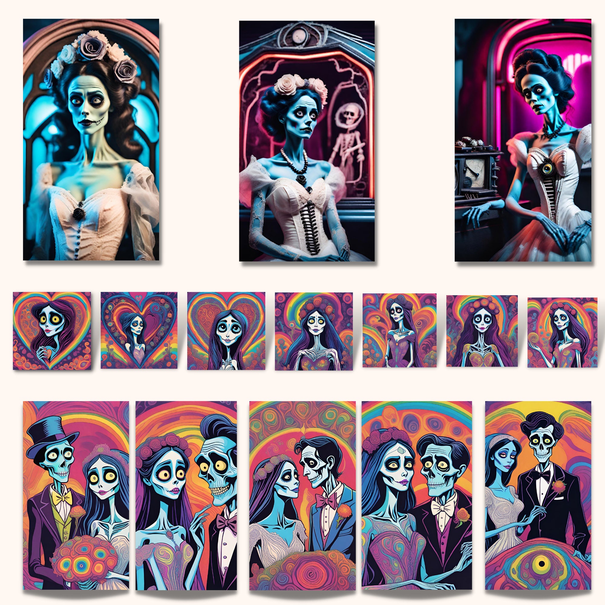 Corpse Bride Digital Papers 78, Wallpaper, PNG PDF JPG Scrapbook ...