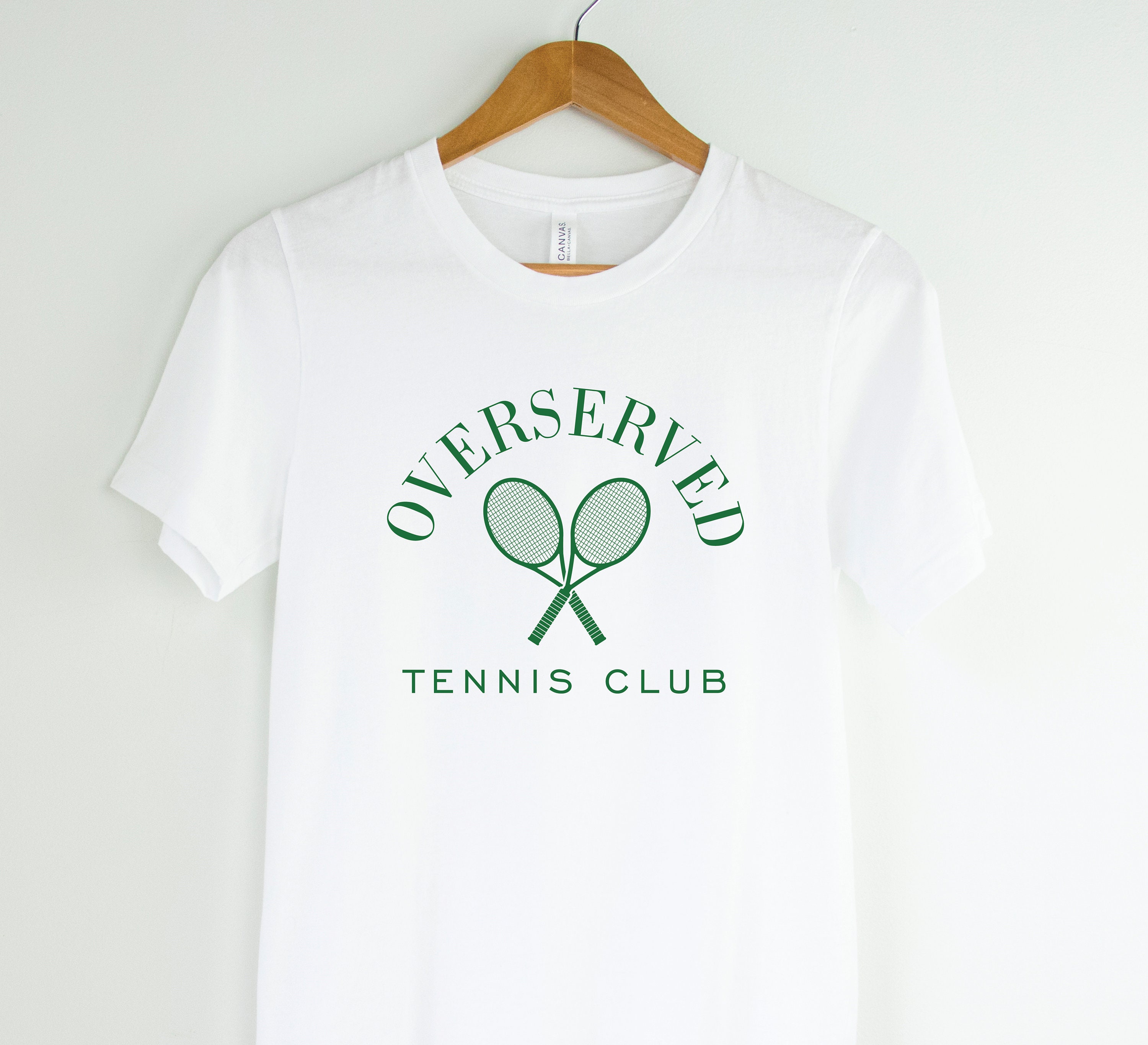 Overserved Tennis Club, Tennis Lover Gift Shirt, Tennis Player Gift Tee ...