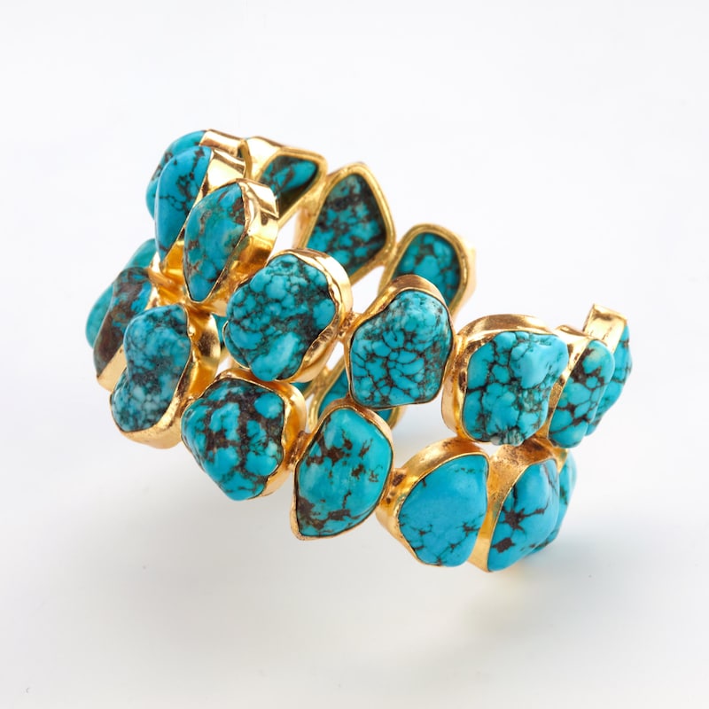 Large Stone Wide Band - Etsy