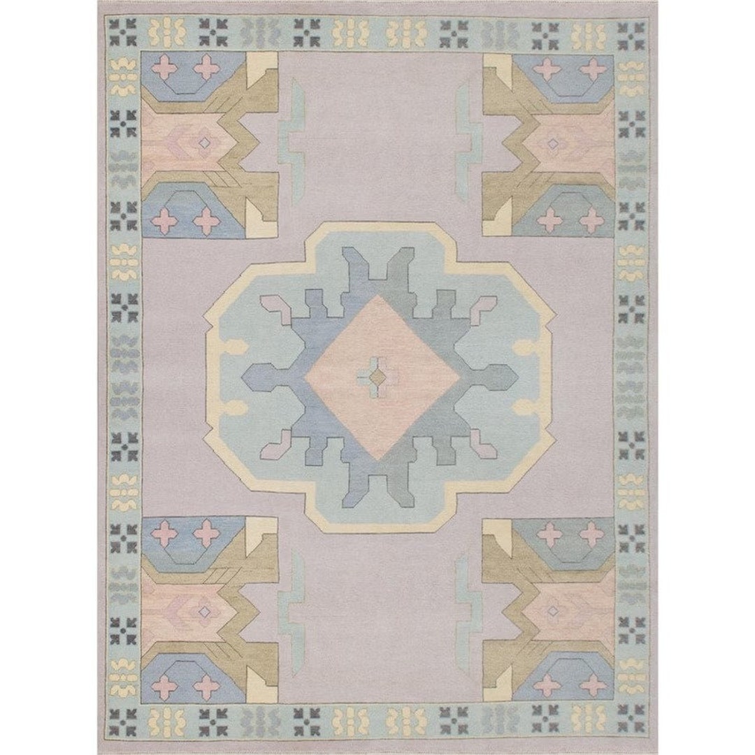 Modern Bright Color Hand Knotted Oushak Beautiful Rug for Living Room ...