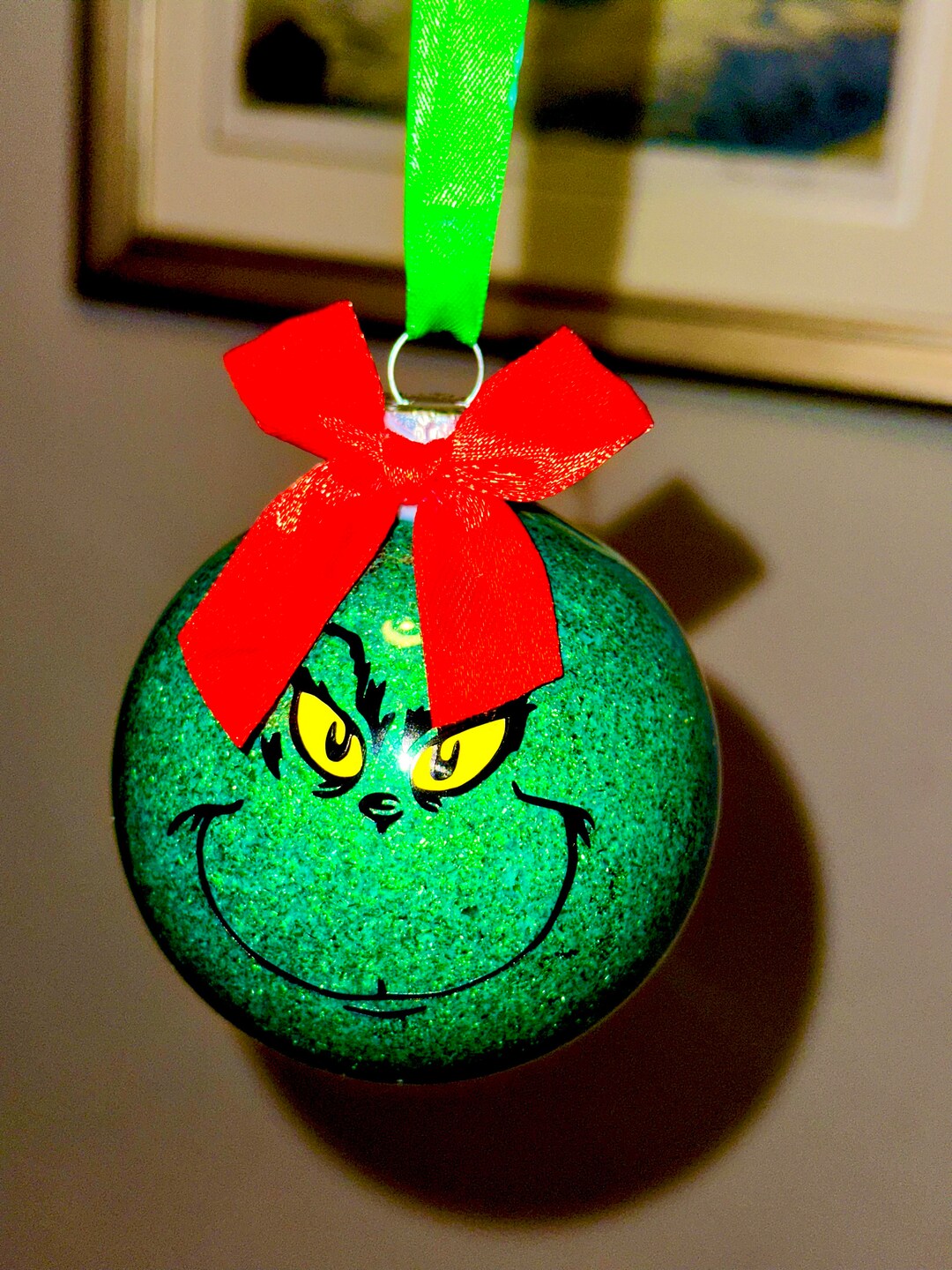 Grinch Handmade Bauble Christmas Gift Stocking Filler - Etsy UK