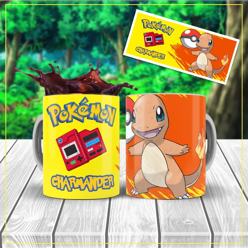 Pokemon Pack - 3X MUG Sublimation Wraps - Squirtle, Charmander ...