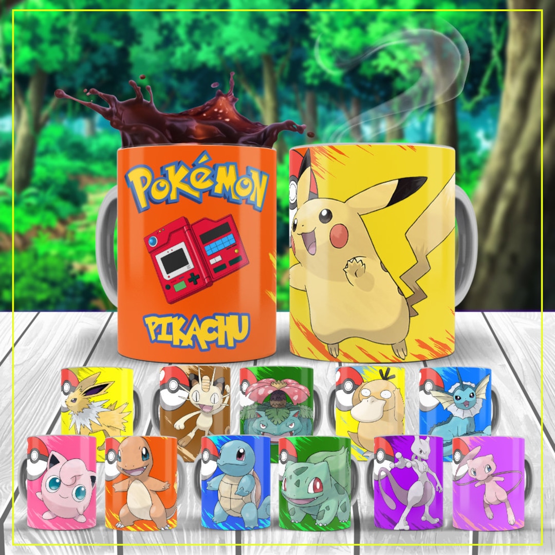 Pokemon Pack - 3X MUG Sublimation Wraps - Squirtle, Charmander ...