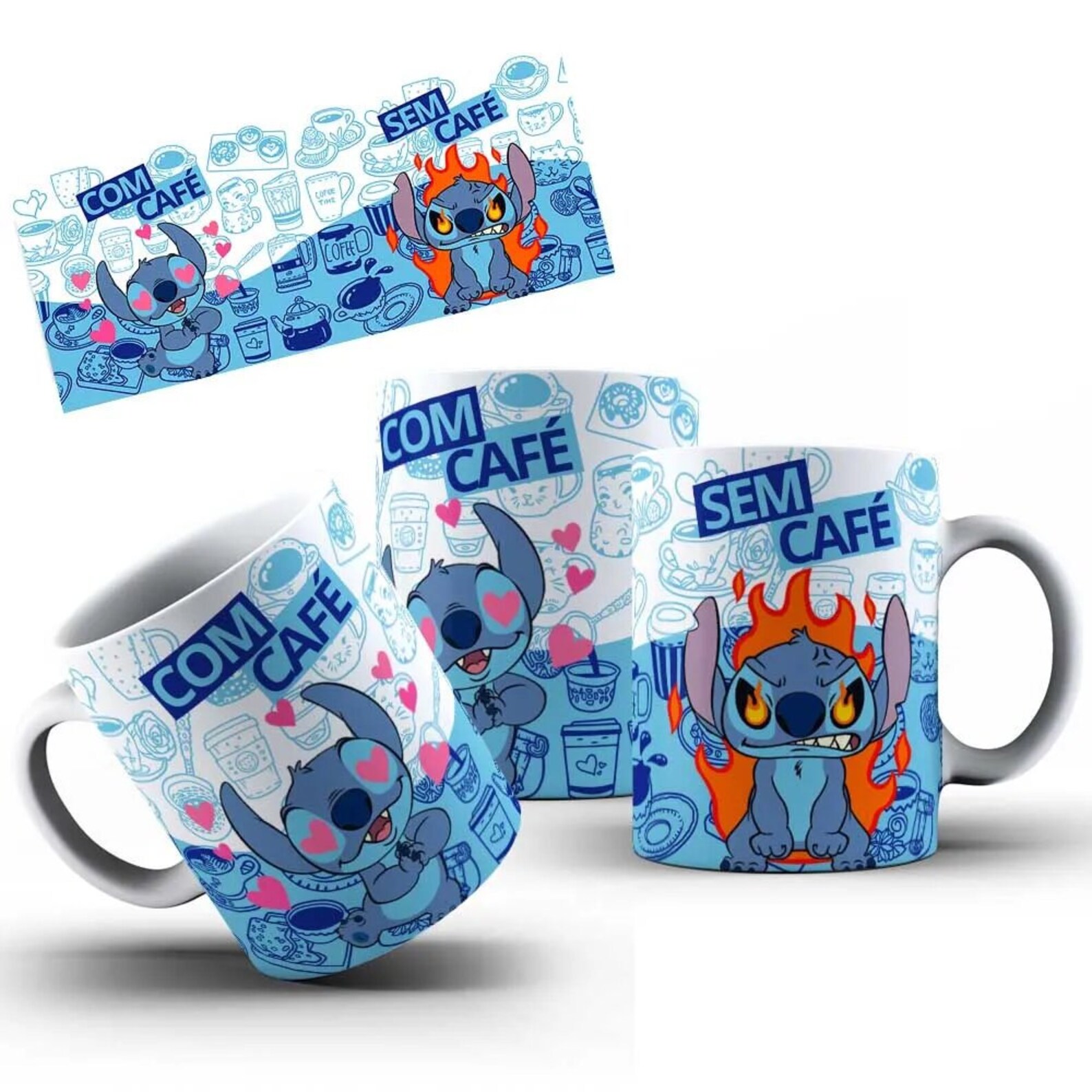 Cartoon Mug Design, Mug Wraps - 11-15oz Mugs - Sublimation Designs ...