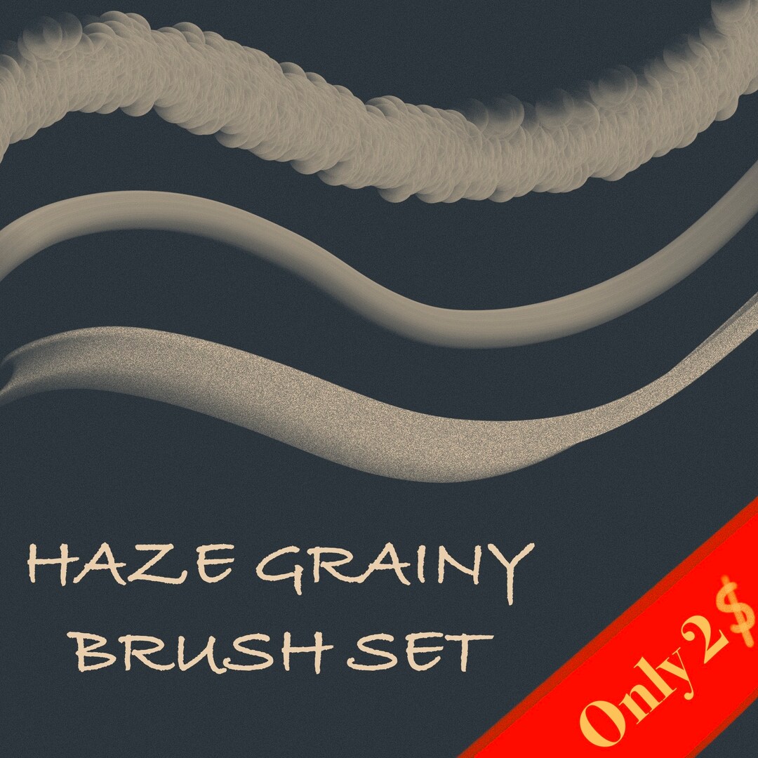 Haze Grainy 3D Brush Set for Procreate - Etsy
