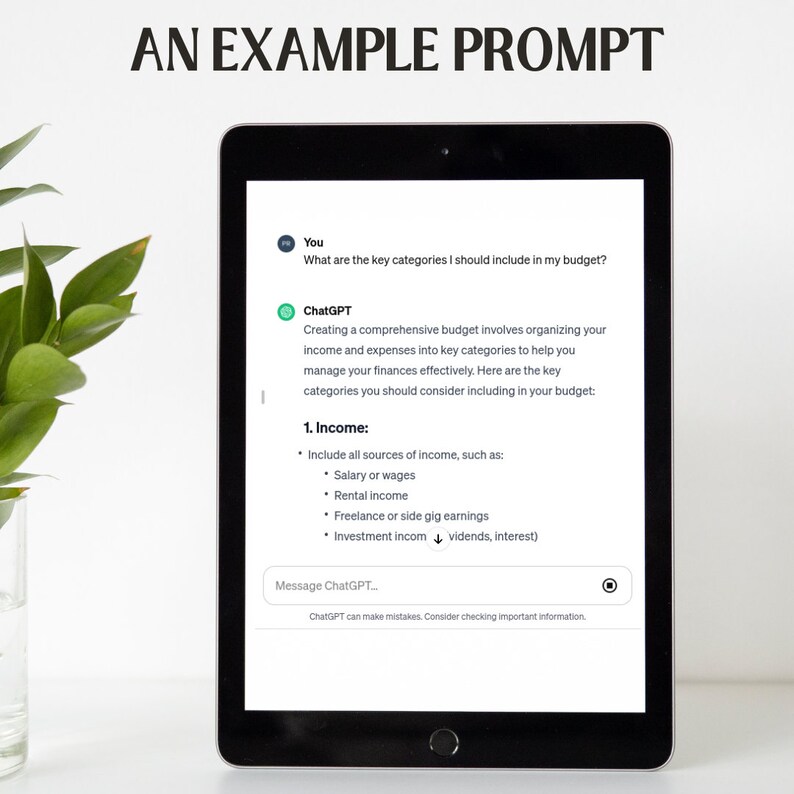Chatgpt Prompts for Effective Budgeting & Financial Planning - Etsy