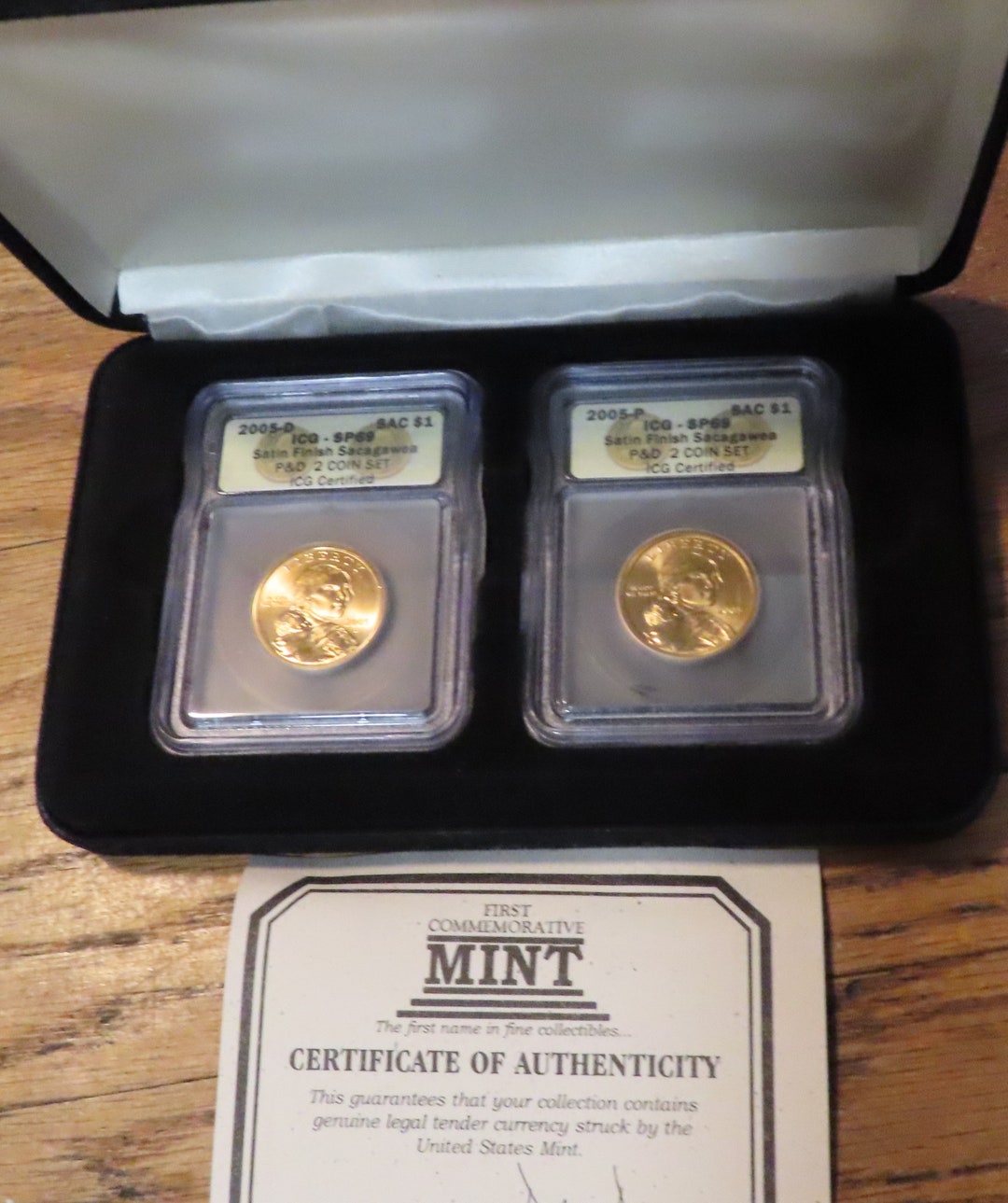 2005 Satin Finish Sacagawea P&D Sp 69 Proof Coins Mint Coins - Etsy