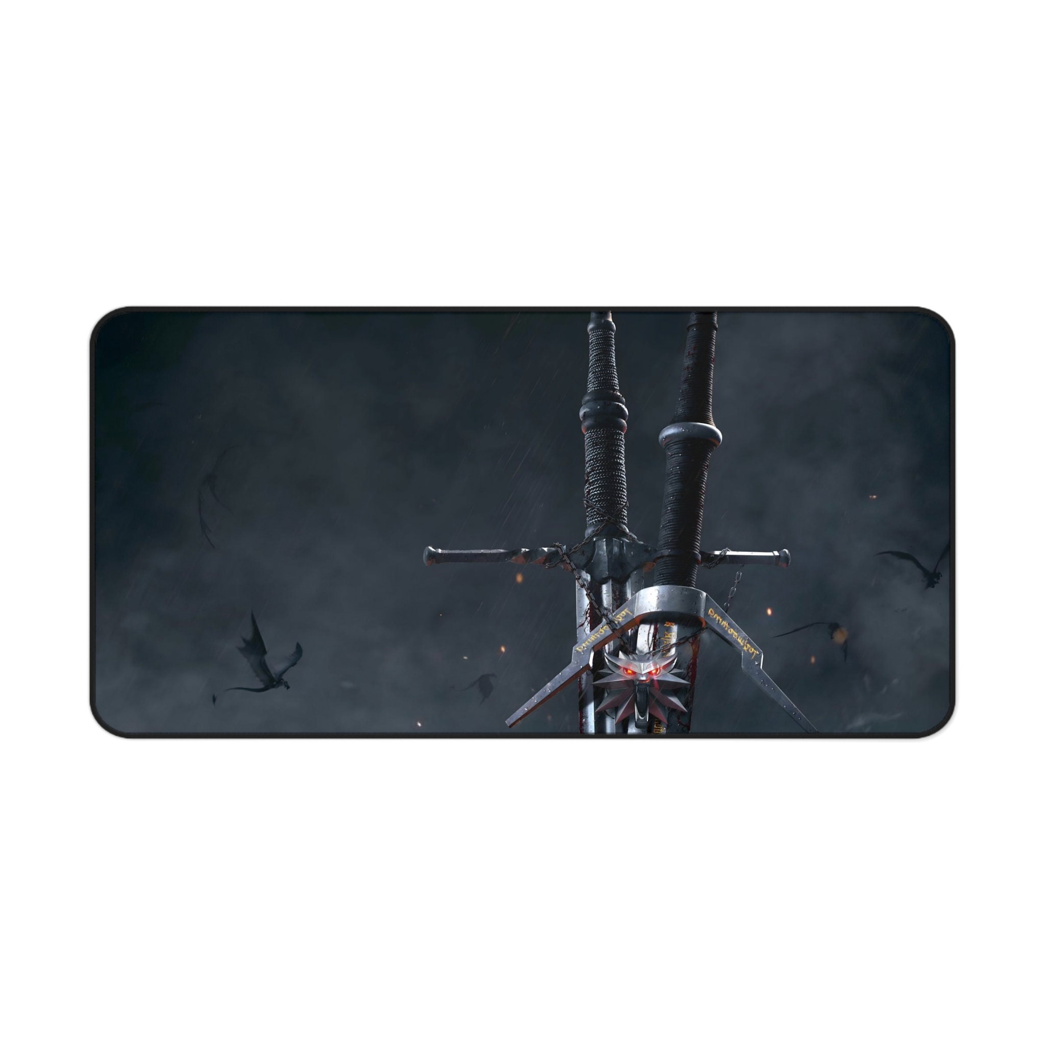 Desk Mat&mouse Pad:the Witcher,twin Blades - Etsy