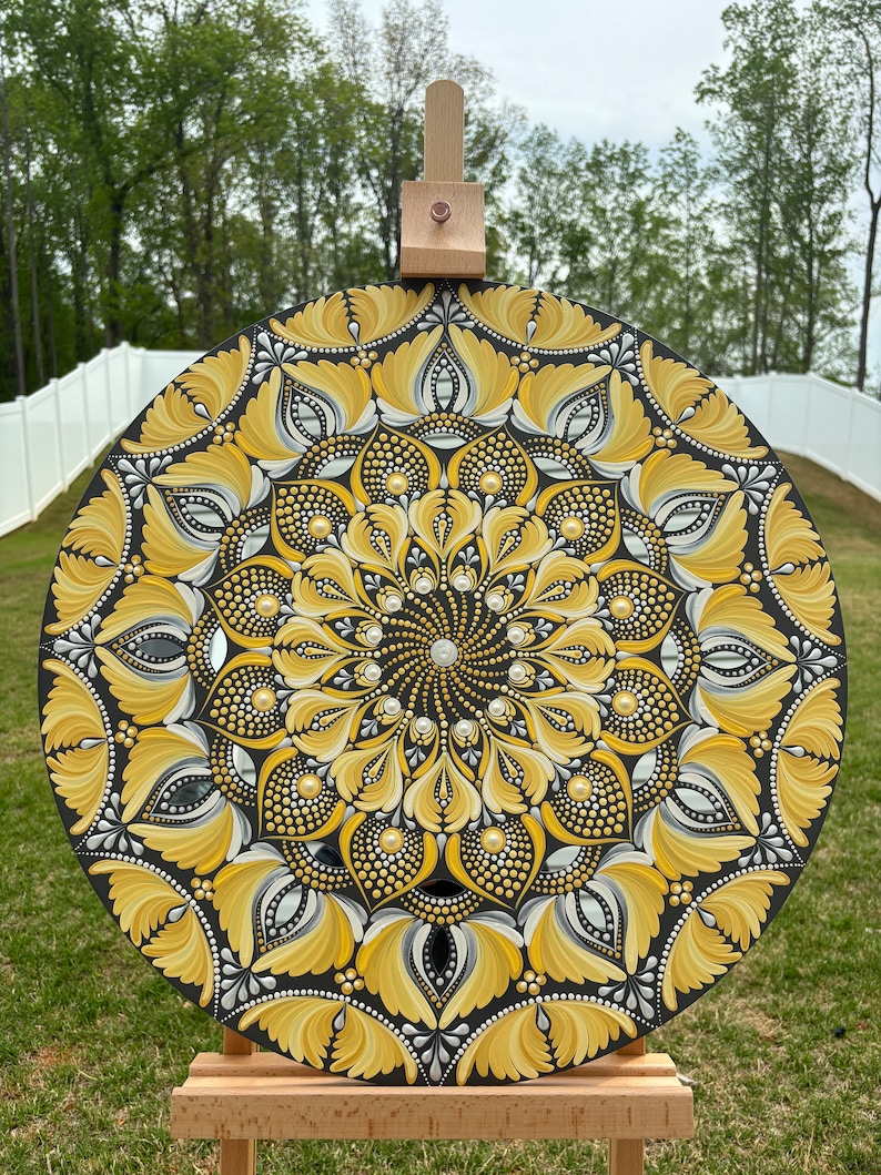 20” Mandala Painting - Summer Sunshine - Etsy