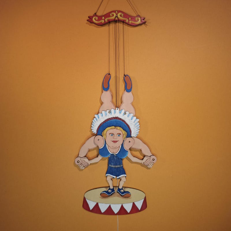 Wooden Acrobat Toy - Etsy