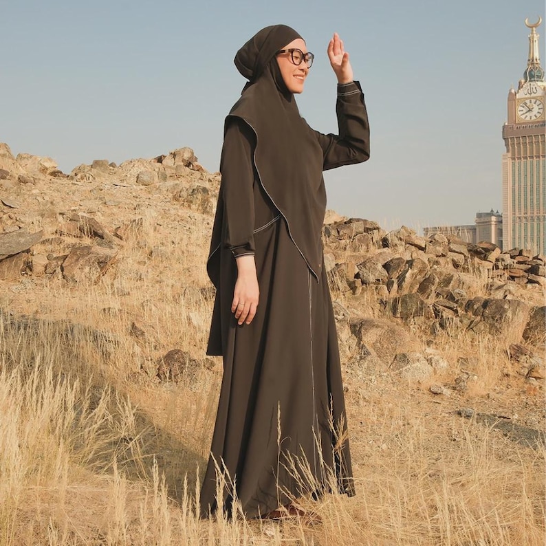 Cooltech Abaya Set: Khimar Hijab, Anti-uv, Ironless - Etsy