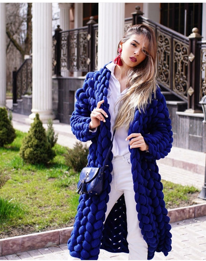 Plus Size Chunky Cardigan: Cozy Mohair Oversize Sweater for Trendy ...