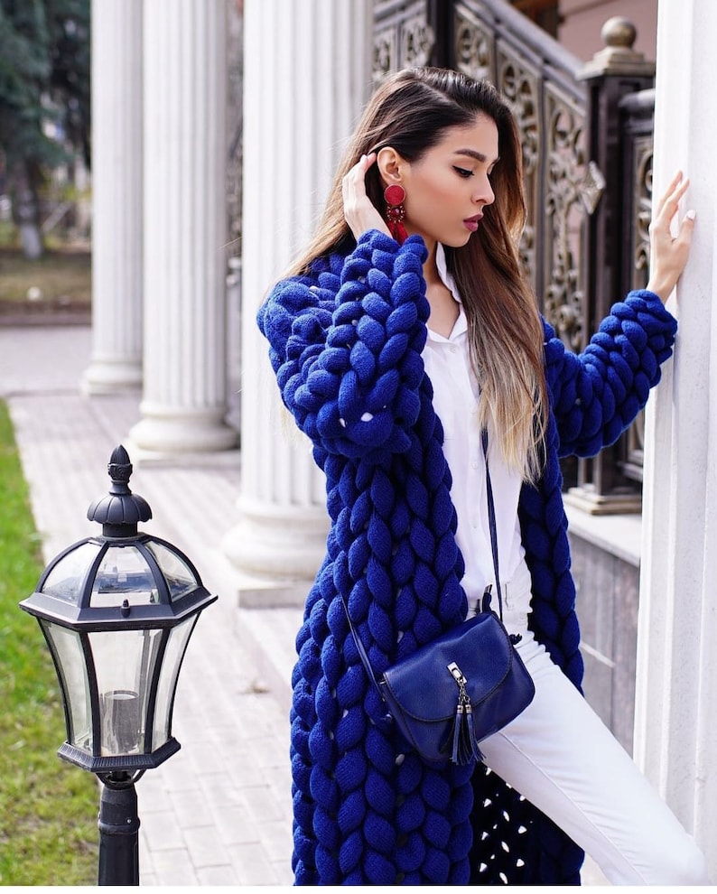 Plus Size Chunky Cardigan: Cozy Mohair Oversize Sweater for Trendy ...
