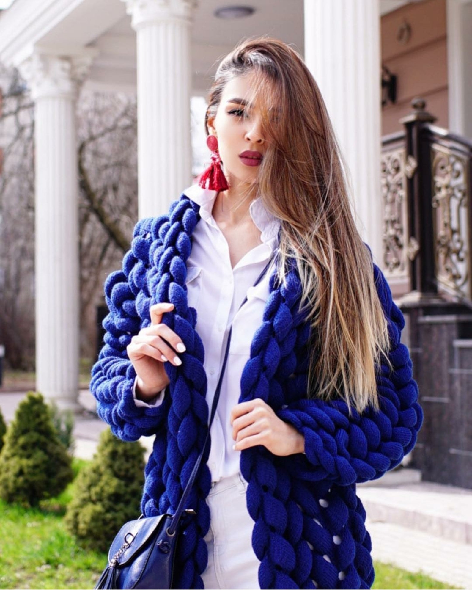 Plus Size Chunky Cardigan: Cozy Mohair Oversize Sweater for Trendy ...