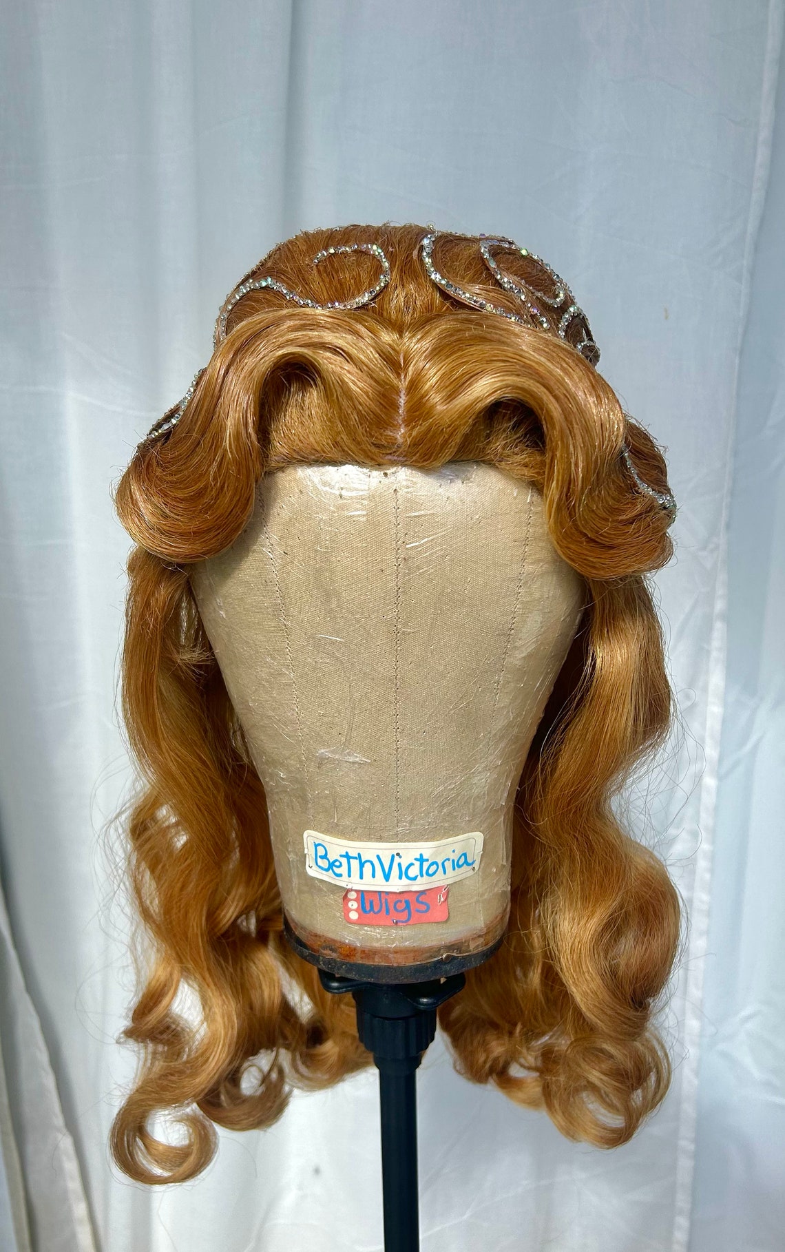 READY TO SHIP: Rhinestone 1960s Inspired Beehive Drag Wig, Costume Wig ...